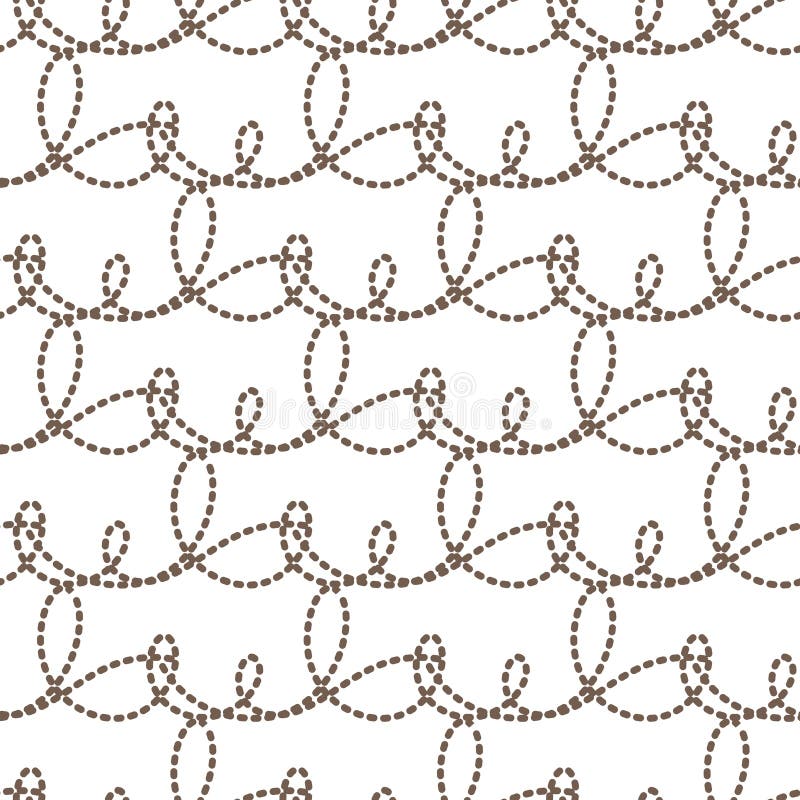 Dotted Loop Seamless Stitch Pattern Stock Illustration - Illustration ...