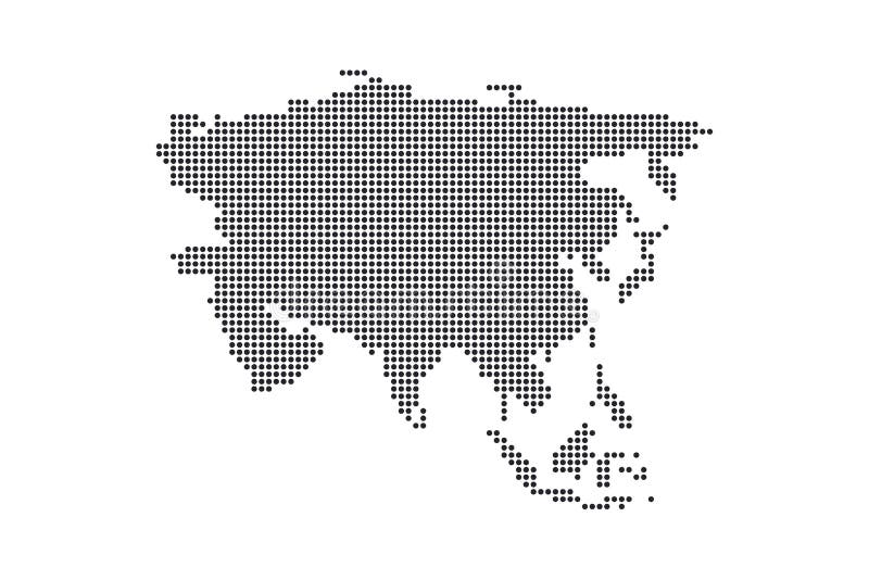 Dotted Map of Asia. Vector Eps 10 Stock Illustration - Illustration of ...
