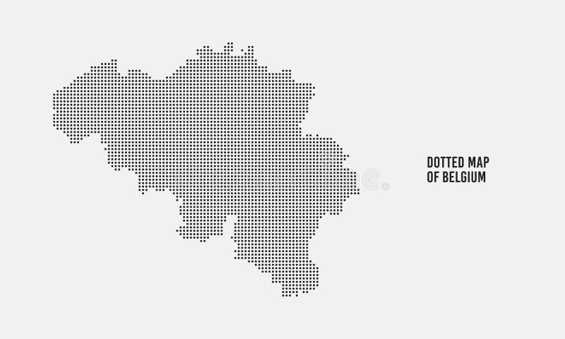 Dotted Map of Belgium Vector Illustration with Light Background Stock ...