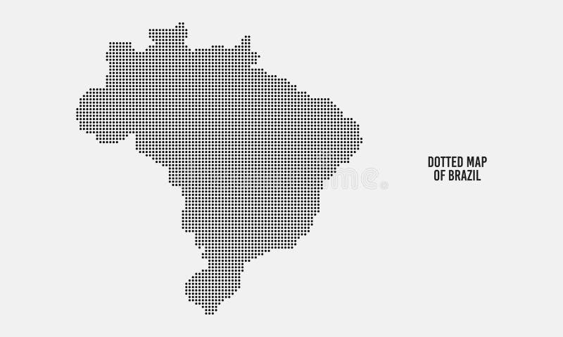 Dotted Map of Brazil stock vector. Illustration of patriotic - 255645015