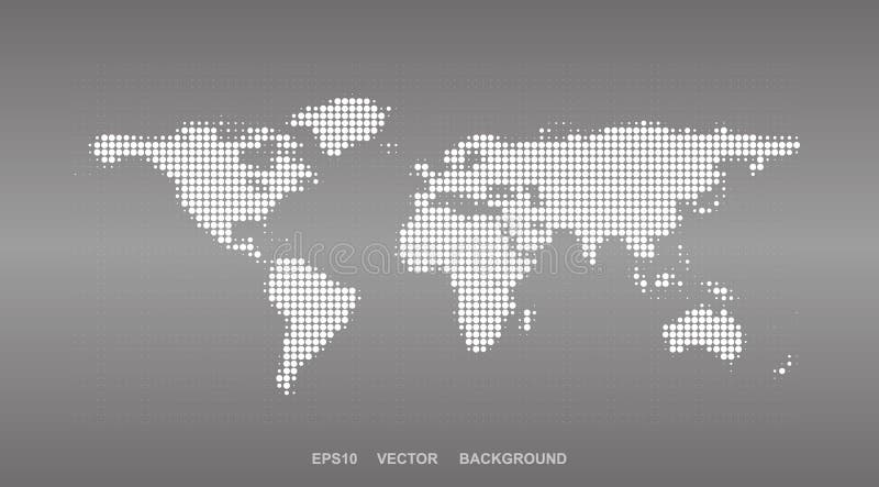 Dotted Map Design - Halftone World Map Stock Vector - Illustration of ...