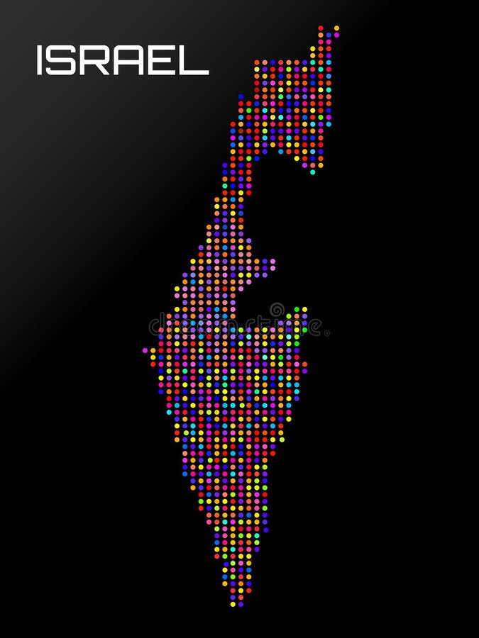 Pixel Map of Israel on White Background Stock Vector - Illustration of ...