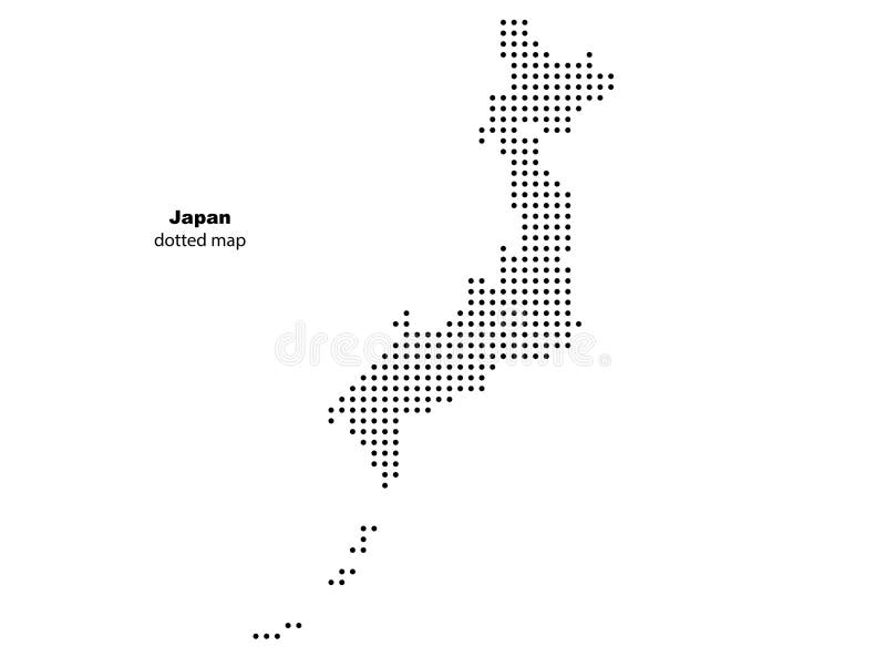 Dotted Map of Japan. Vector Dotted Map of Japan. Vector Dotted Map of ...