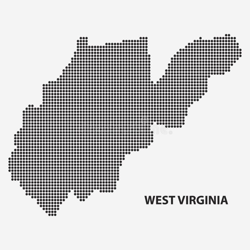 Dotted Map of the State West Virginia. Vector Illustration. Stock ...