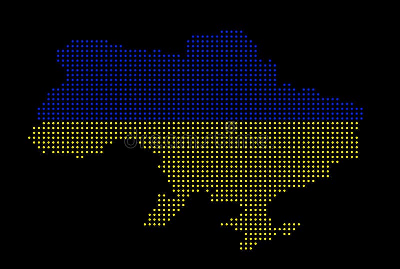 Dotted Map of Ukraine. Vector Illustration Stock Vector - Illustration ...