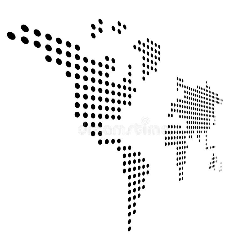 Vector Dotted World Map Black Stock Illustrations – 4,720 Vector Dotted ...