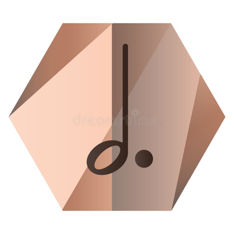 Dotted Minim Note for Music. Vector Illustration Decorative Design ...