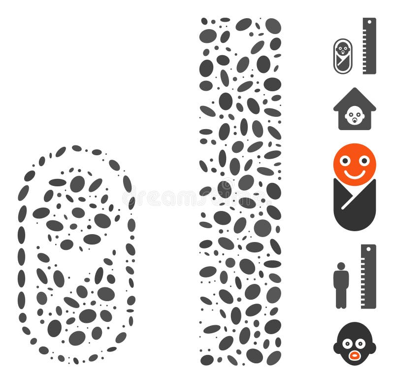 Dotted Mosaic Baby Height stock illustration. Illustration of baby ...