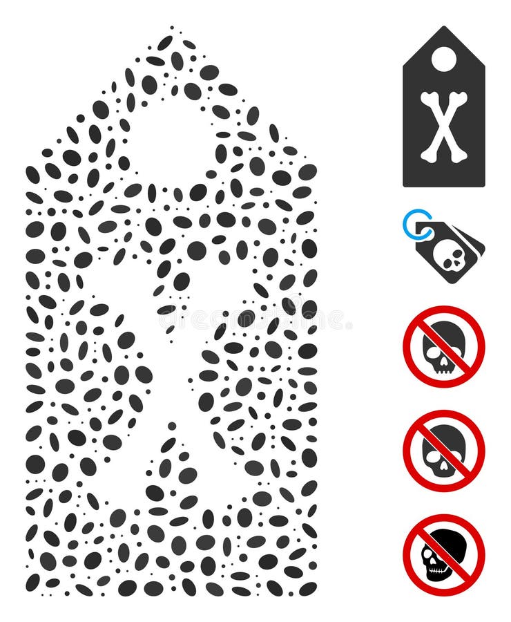 Dotted Collage Dead Marker stock illustration. Illustration of badge ...