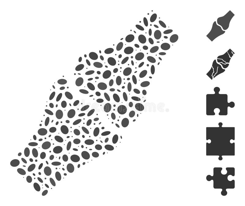 Dotted Mosaic Bone Joint stock illustration. Illustration of random ...