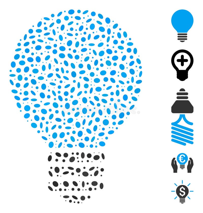 Dotted Mosaic Bulb stock illustration. Illustration of invention ...