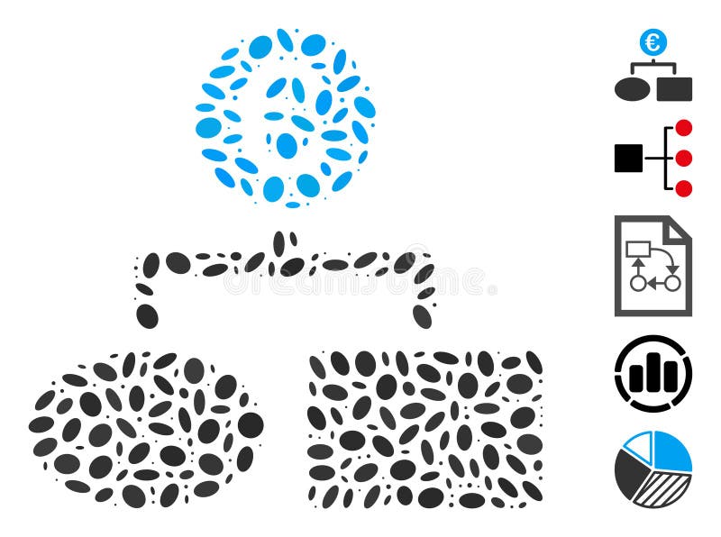 Dotted Mosaic Euro Flow Chart Stock Illustration - Illustration of ...