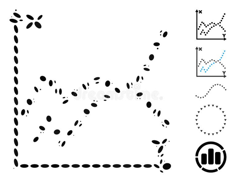 Dotted Mosaic Functions Plot Stock Illustration - Illustration of graph ...