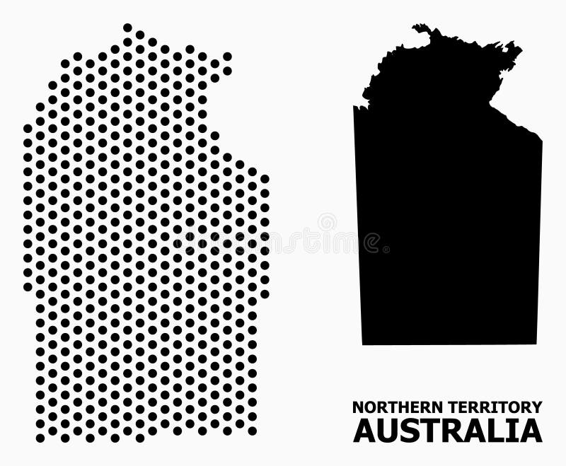 Dotted Mosaic Map of Australian Northern Territory Stock Vector ...