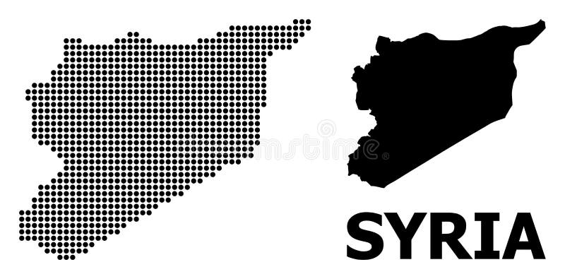 Dotted Mosaic Map of Syria stock illustration. Illustration of scheme ...