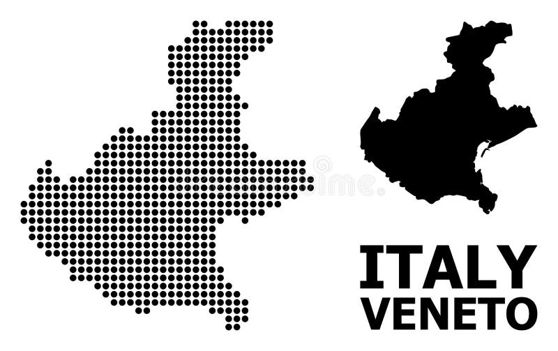 Veneto region map stock illustration. Illustration of shape - 195260863