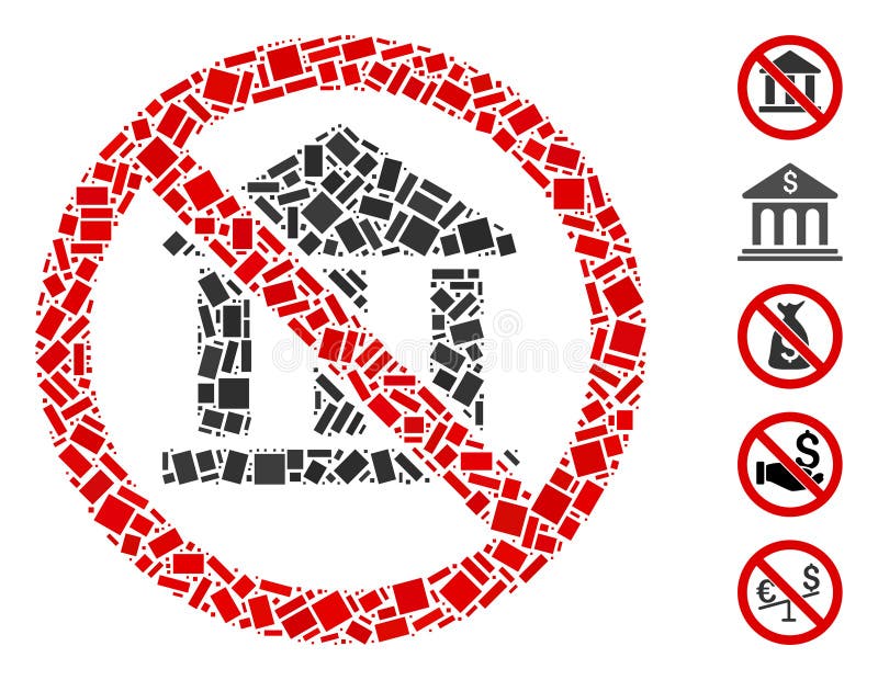 Dotted Mosaic No Bank Building Stock Illustration - Illustration of ...