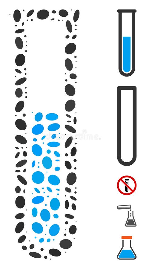 Dotted Mosaic Test Tube stock illustration. Illustration of liquid ...