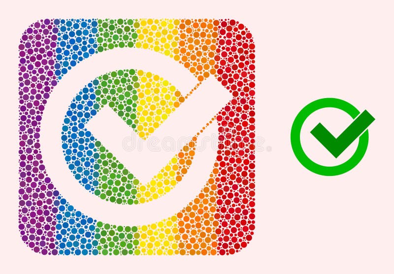 Dot Mosaic Validation Carved Pictogram for LGBT Stock Vector ...