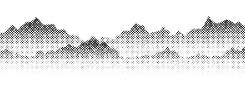 Dotted Mountain Gradient Background. Noisy Stippled Grainy Texture ...