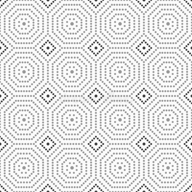 Dotted Octagons and Dark Squares Stock Vector - Illustration of ...