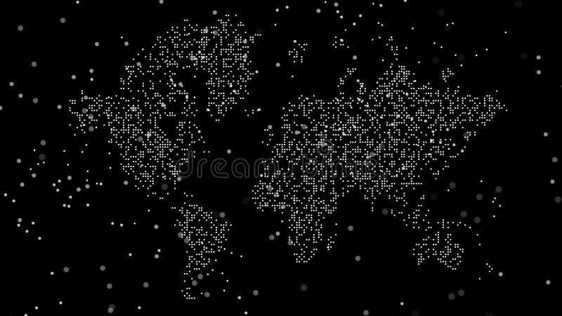 Dotted Outline Abstract World Map. the World Map is Assembled from ...
