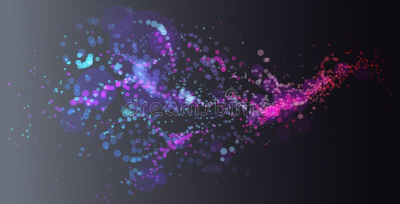 Dotted Particle Array Flowing Vector Abstract Background, Life Forms ...