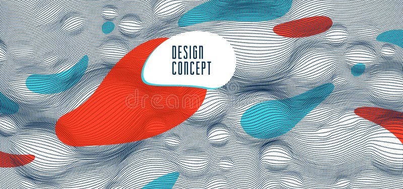 Dotted Particles Flow Vector Abstract Background, Science and ...