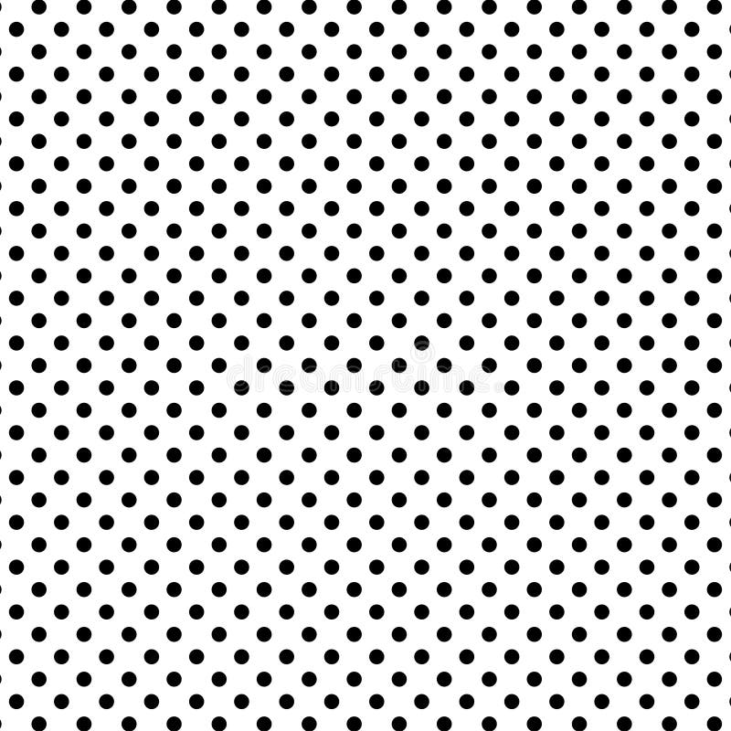 Dotted Pattern. Black Repeat Dots on White Background. Dotted Abstract ...