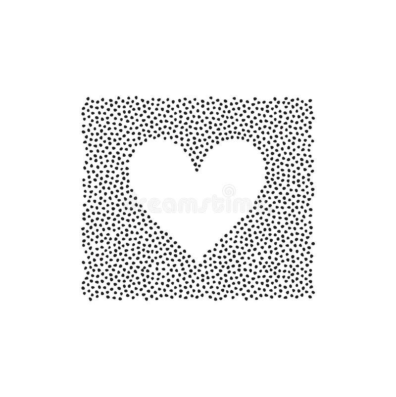 Dotted pattern heart stock vector. Illustration of bubbles - 214496282