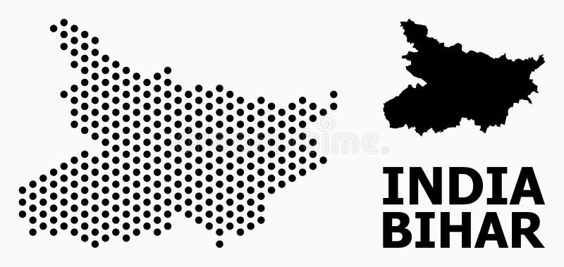 Dotted Pattern Map of Bihar State Stock Vector - Illustration of indian ...