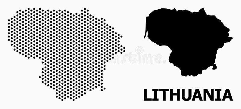 Dotted Pattern Map of Lithuania Stock Vector - Illustration of abstract ...