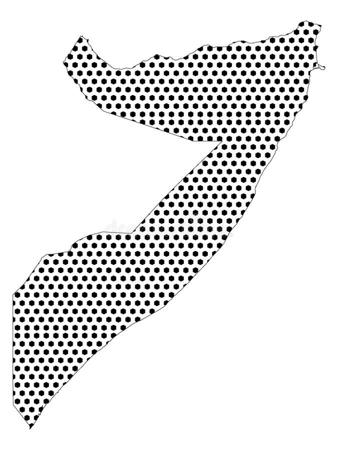 Dotted Pattern Map of Somalia Stock Vector - Illustration of senegal ...