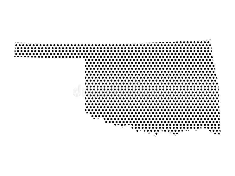 Dotted Pattern Map of US State of Oklahoma Stock Vector - Illustration ...