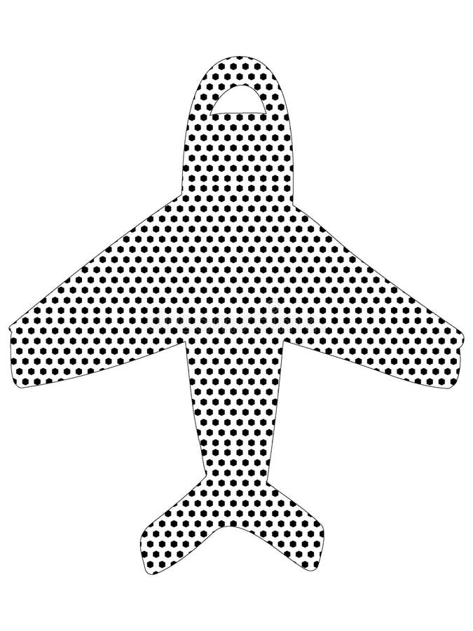 Dotted Pattern Picture of an Airplane Stock Vector - Illustration of ...
