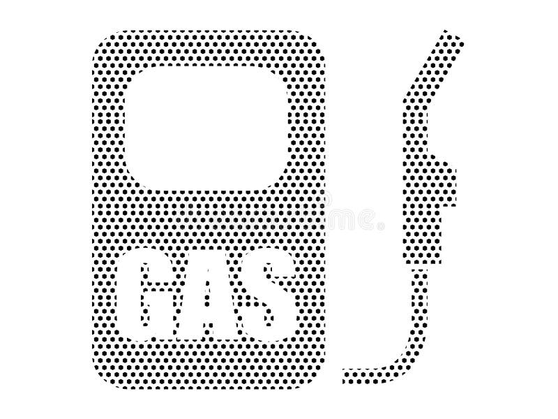 Dotted Pattern Picture of a Petrol Station Gas Symbol Stock Vector ...