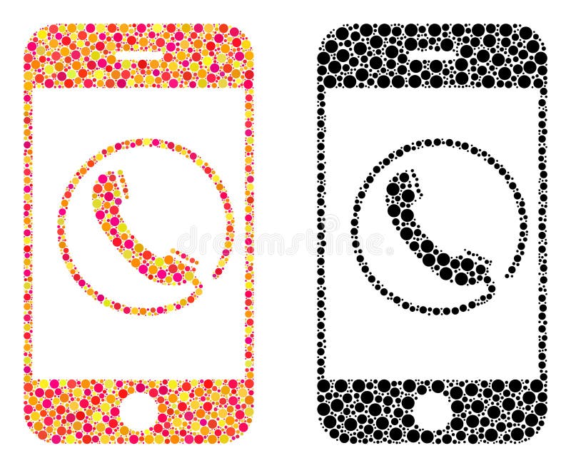 Dotted Phone Mosaic Icons stock vector. Illustration of abstract ...