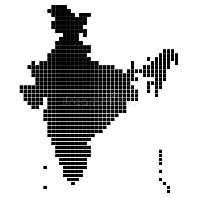 Pixel map of India stock vector. Illustration of indian - 115902537