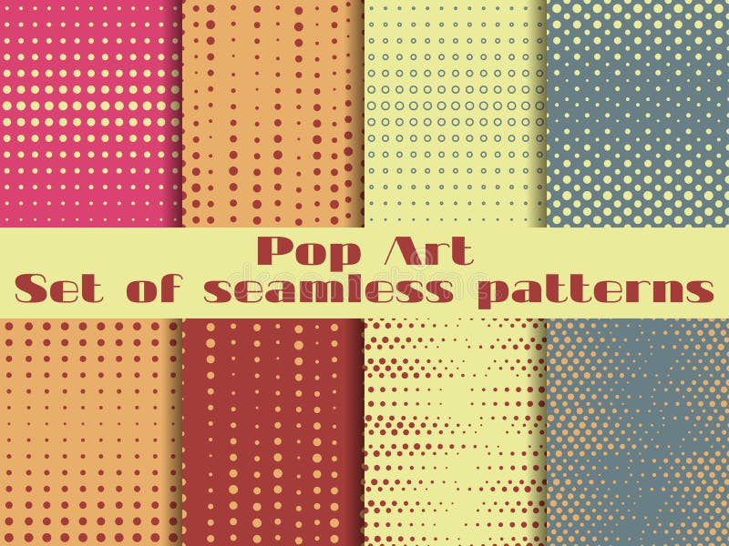 Dotted, Pop Art Seamless Pattern. Background in Pop Art Style Stock ...