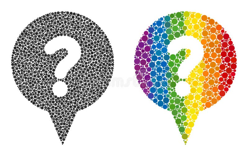 Dotted Question Banner Mosaic Icon of Bright Spheres Stock Vector ...