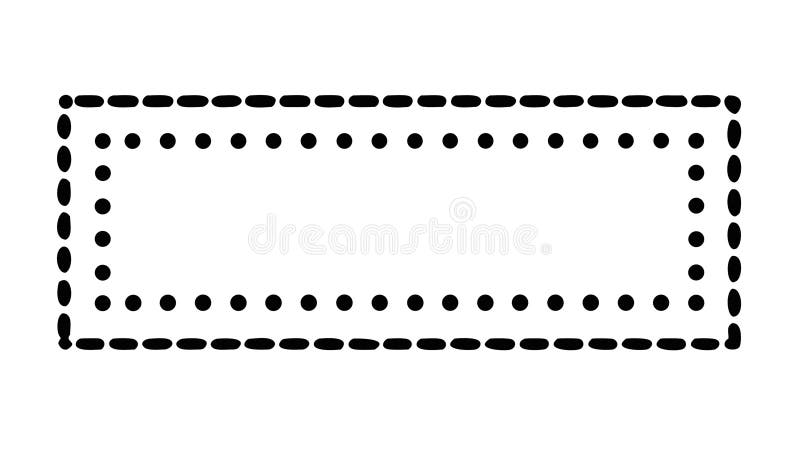 Dotted Rectangle Outline Boundary Icon, Vector Design Generative AI ...