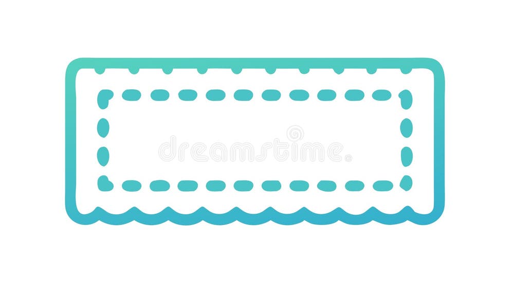 Dotted Rectangle Outline Icon, Border, Frame, Area, Selection, Vector ...
