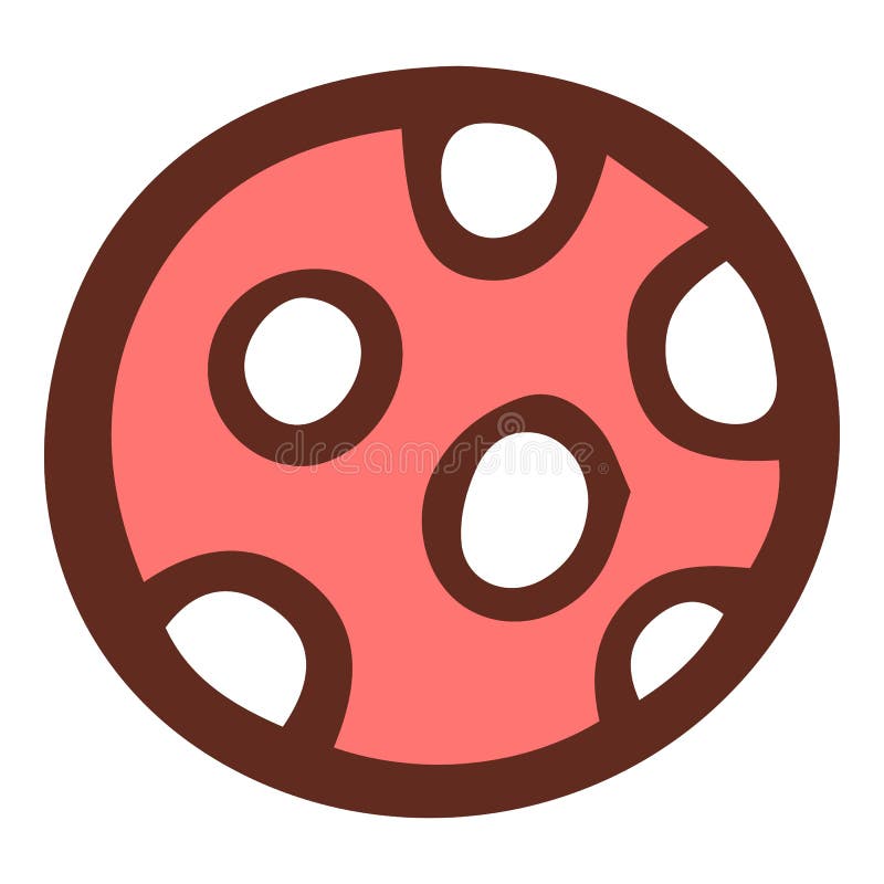 Dotted Red Ball Icon, Hand Drawn Style Stock Vector - Illustration of ...