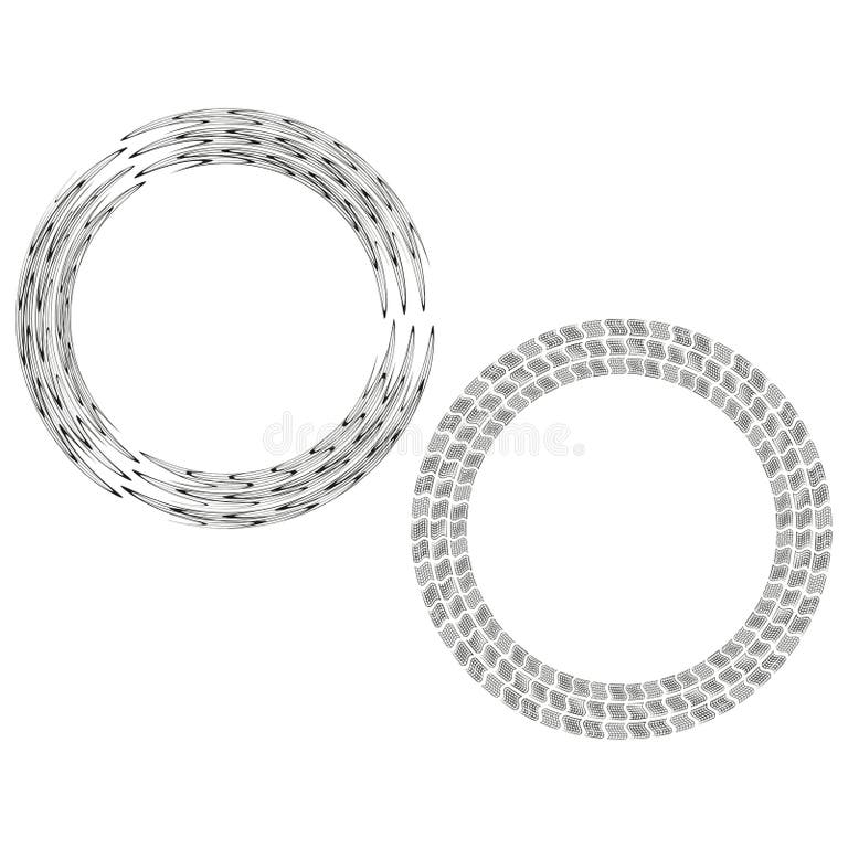 Dotted Ring Vector. Circular Dot Shape. Abstract Loop Form. Black White ...