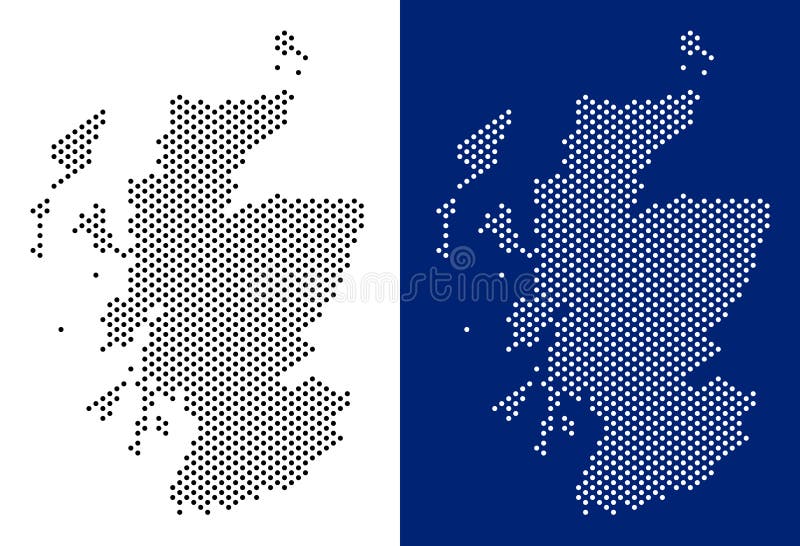 Red Dotted Scotland Map stock vector. Illustration of gradient - 118734478