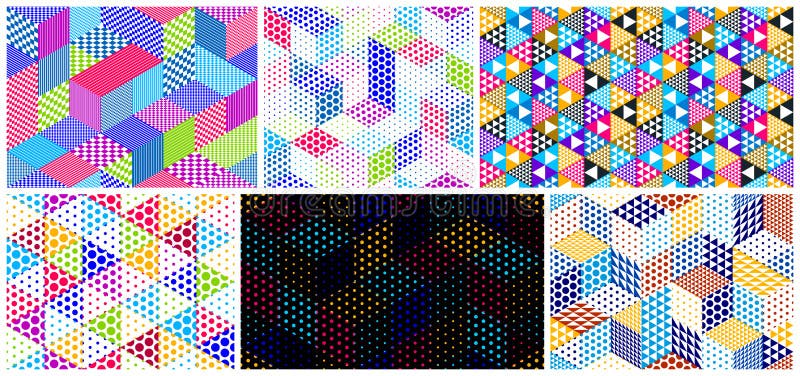 Dotted Vector Seamless Patterns Tiling Stock Illustrations – 102 Dotted ...