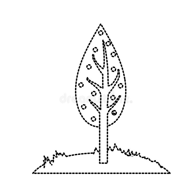 Dotted Shape Natual and Ecological Tree with Branches Plant Stock ...