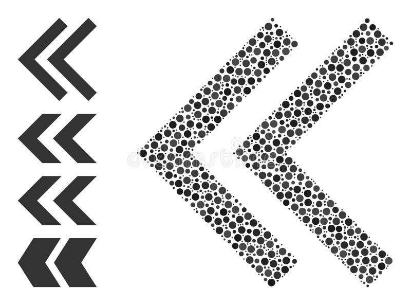 Dotted Shift Left Collage of Circles and Similar Icons Stock Vector ...