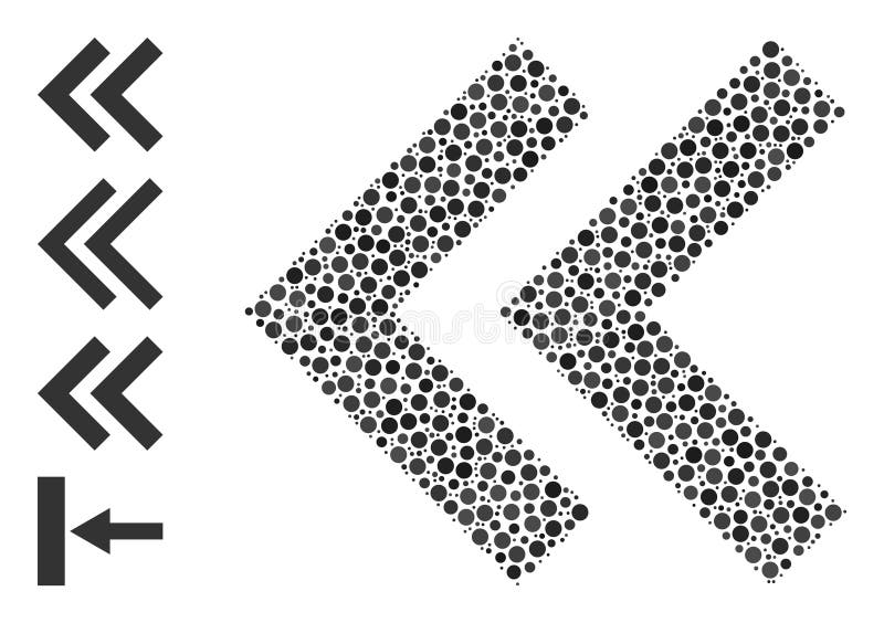 Dotted Shift Left Mosaic of Circles and Other Icons Stock Vector ...