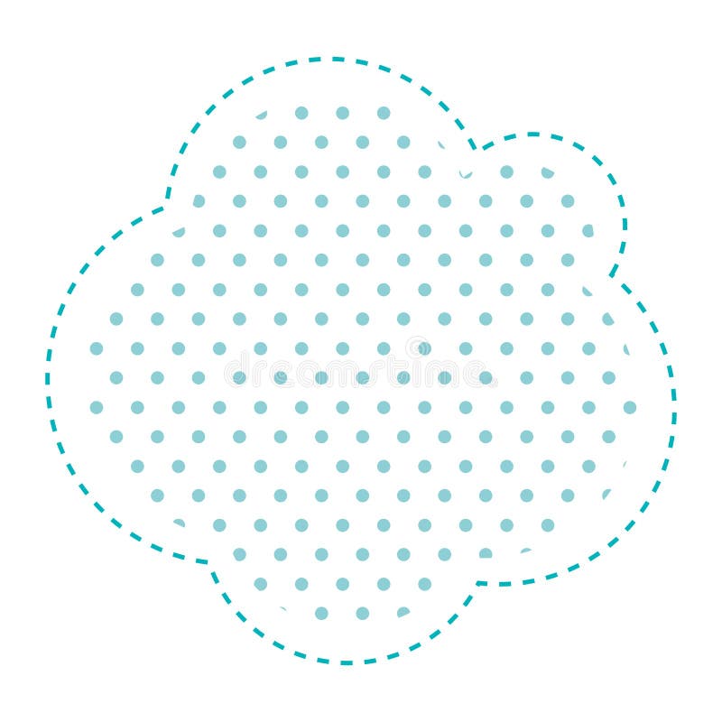 Dotted Silhouette Cloud Callout of Thought Stock Vector - Illustration ...